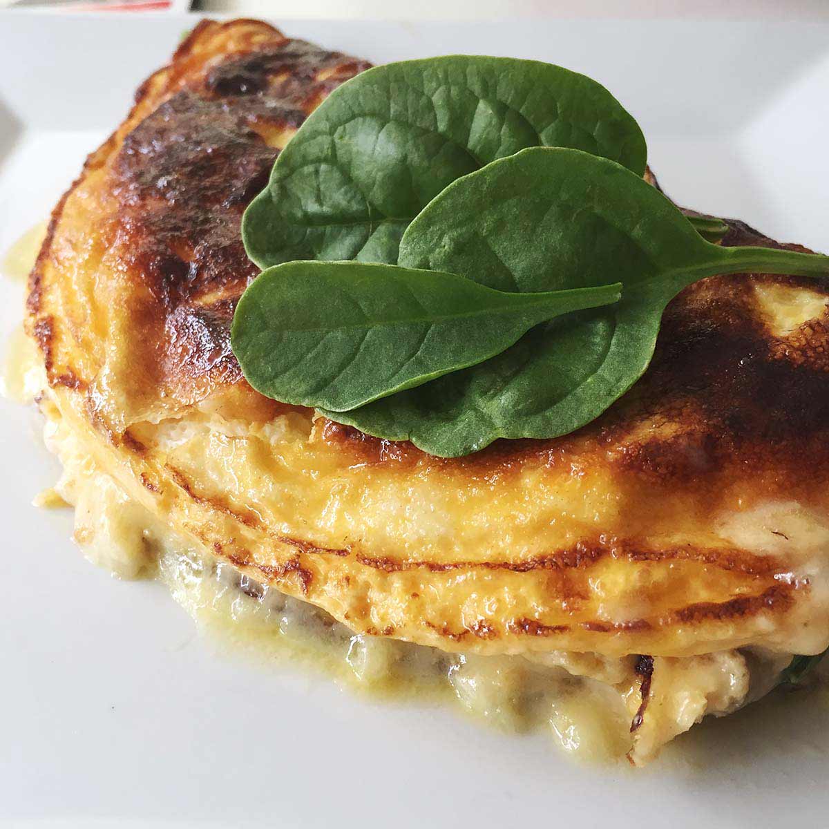 Lilia's Recipes | Mushrooms and Spinach Omelette